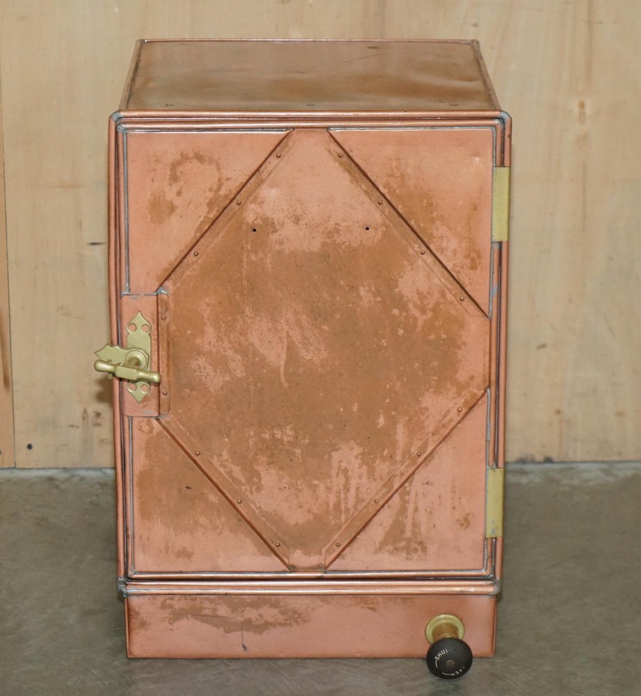 Copper & Brass Fridge Cabinet for sale at Pamono