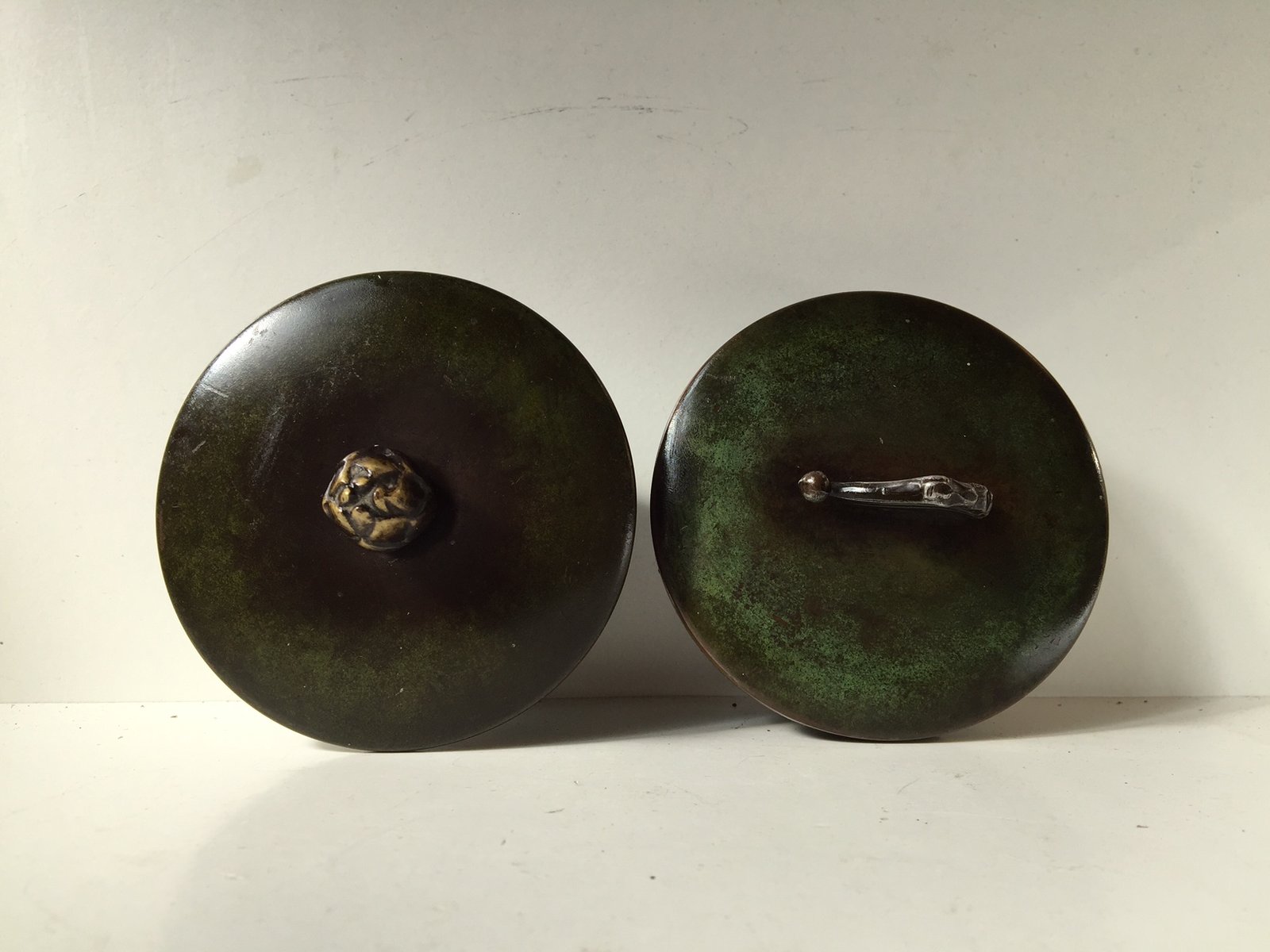 Art Deco Patinated Bronze Trinkets by Ildfast, 1930s, Set of 2 for sale ...
