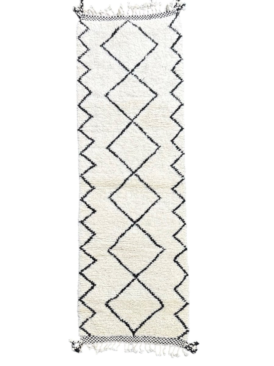 Moroccan Handwoven Berber Runner Rug, 1990s for sale at Pamono