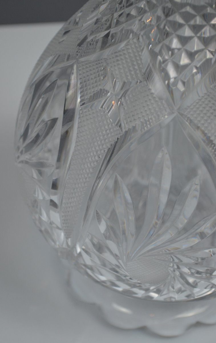 Vintage Hand-Cut Crystal Decanter for sale at Pamono