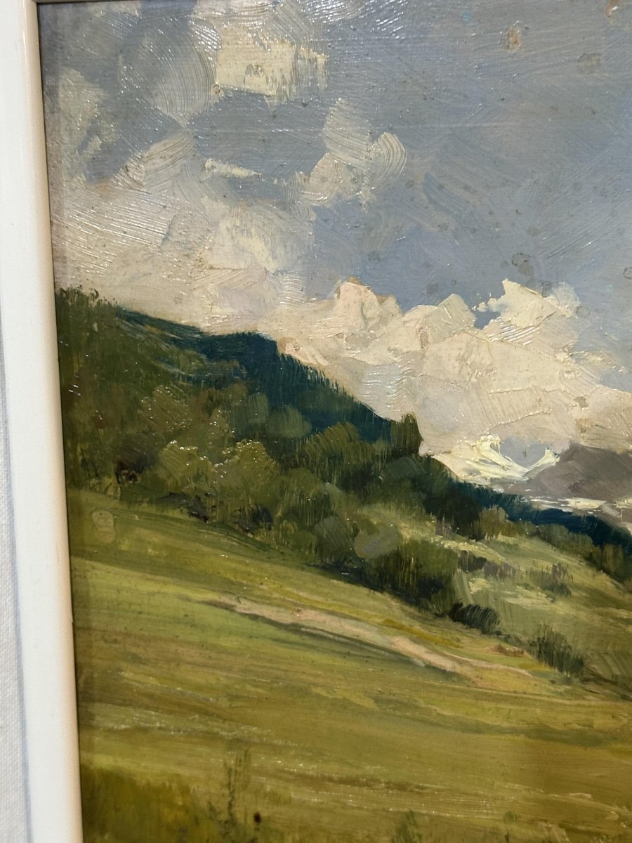 Cesare Gheduzzi, Landscape, 1920s-1940s, Oil on Panel for sale at Pamono