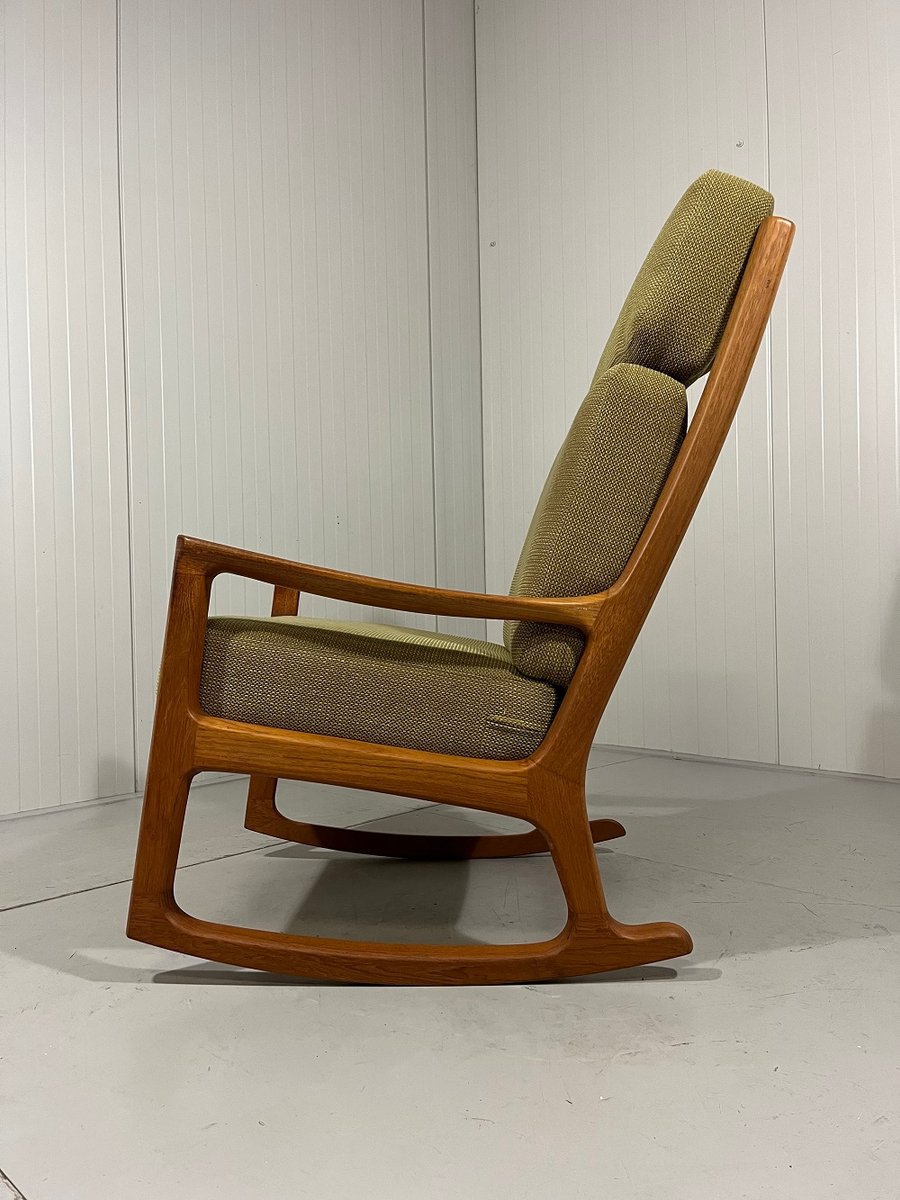 Senator High Back Rocking Chair by Ole Wanscher for Poul Jeppesens ...