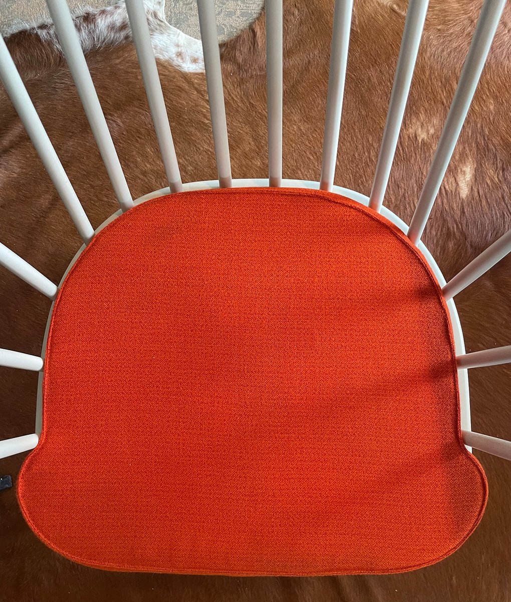 White and Orange Nesto Chair Model Grandessa attributed to Lena Larson ...