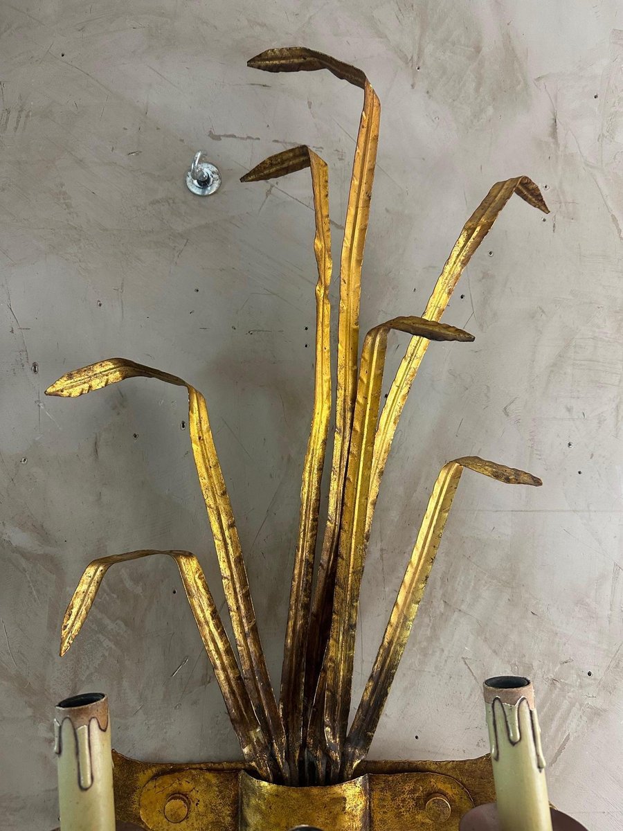Brass Reed Wall Lights from Maison Baguès, 1950s, Set of 2 for sale at ...