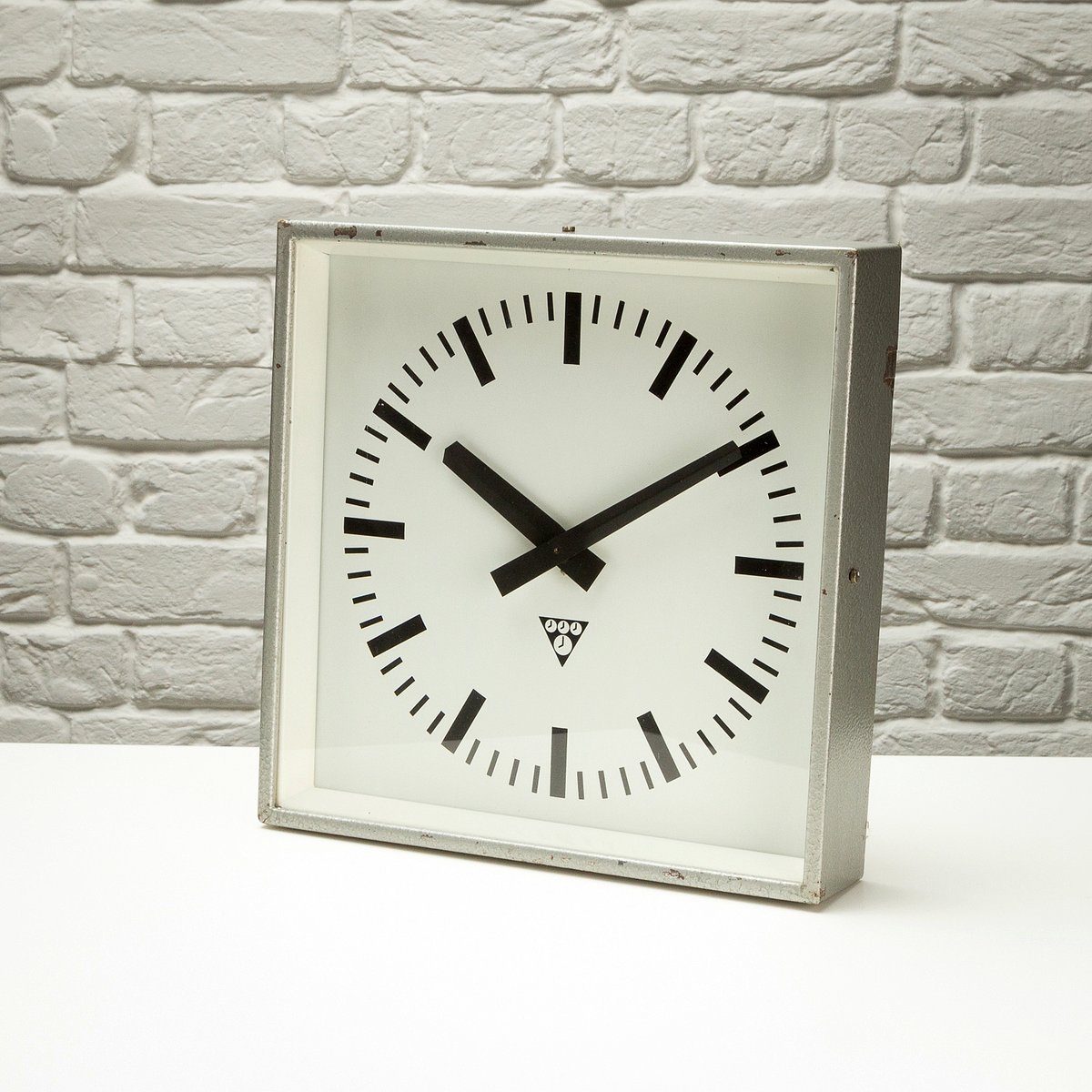 Square Pragotron Wall Clock from Pragotron, Czechoslovakia, 1950s for ...