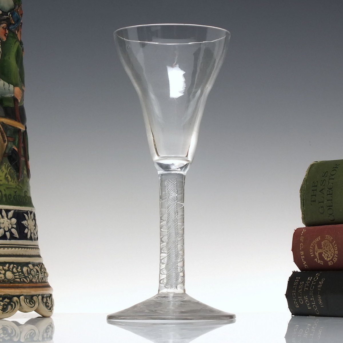 Ron & Mary Thomas Double Series Air Twist Wine with Pan Top Bowl, 1750s ...