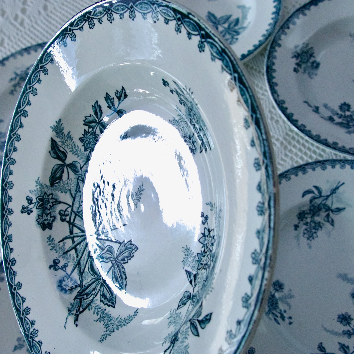 French Plates in Eartenware, Set of 6 for sale at Pamono