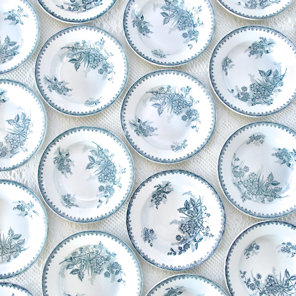 French Plates in Eartenware, Set of 6 for sale at Pamono