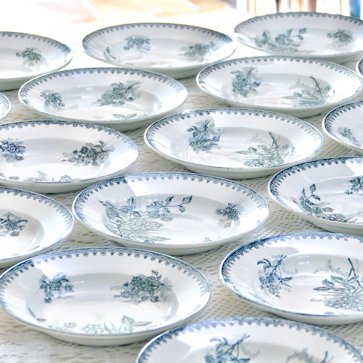 French Plates in Eartenware, Set of 6 for sale at Pamono