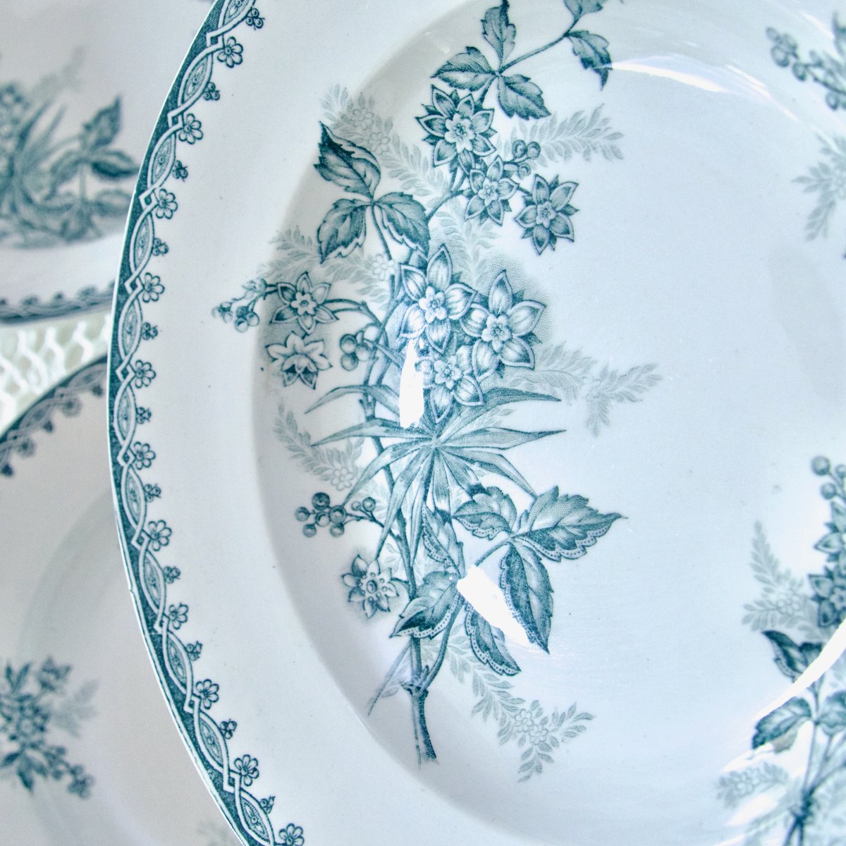 French Plates in Eartenware, Set of 6 for sale at Pamono