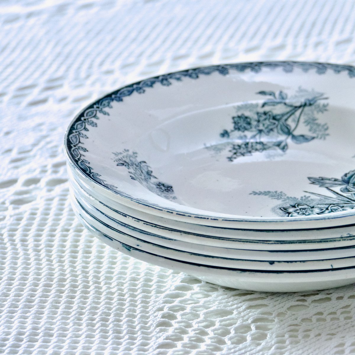 French Plates in Eartenware, Set of 6 for sale at Pamono