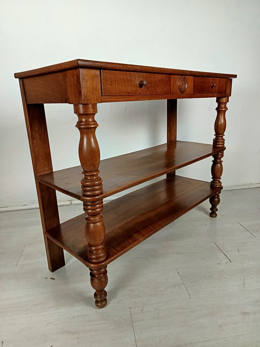 Walnut Etagère Console Table for sale at Pamono