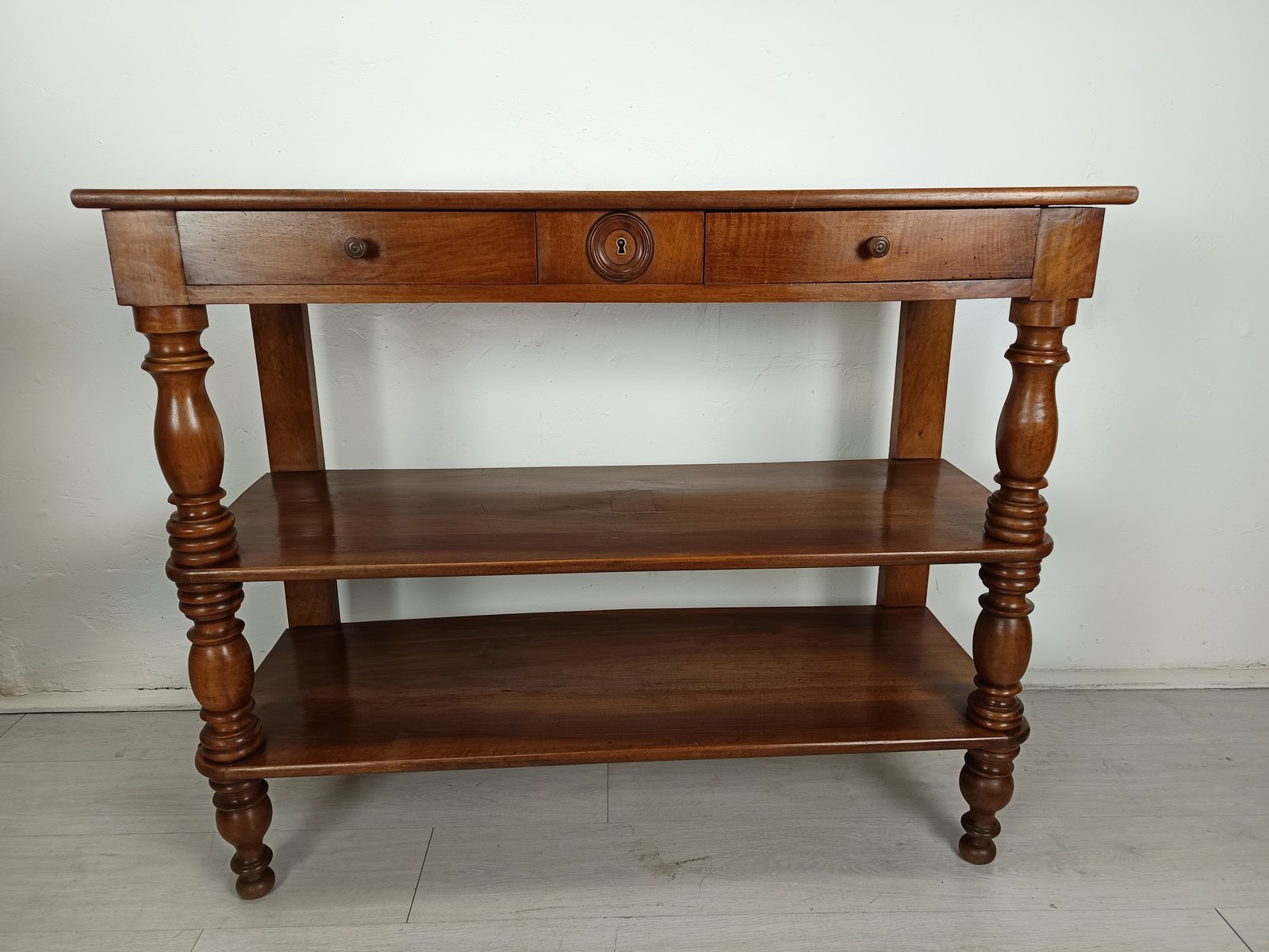 Walnut Etagère Console Table for sale at Pamono