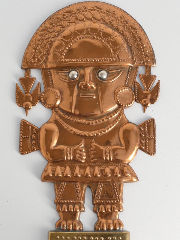 Peruvian Naylamp Brass & Copper Model of a Ceremonial Tumi Knife Wall ...