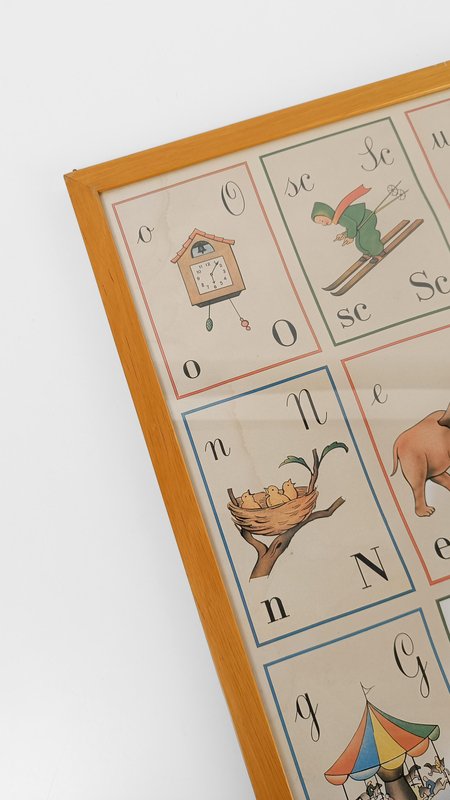 Italian Alphabet Poster in Parma by Forme, 1990s for sale at Pamono