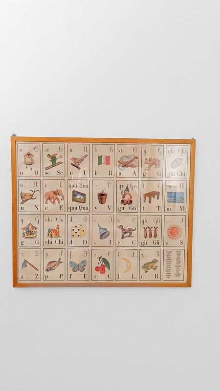 Italian Alphabet Poster in Parma by Forme, 1990s for sale at Pamono