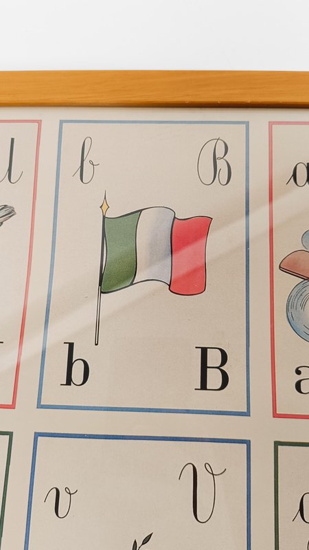 Italian Alphabet Poster in Parma by Forme, 1990s for sale at Pamono