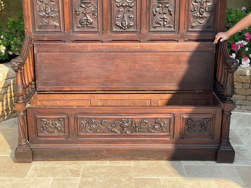 Neo-Gothic Castle Safe Bench for sale at Pamono