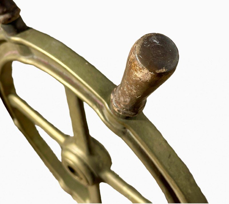 Brass Rudder Ship Wheel, 1920s for sale at Pamono
