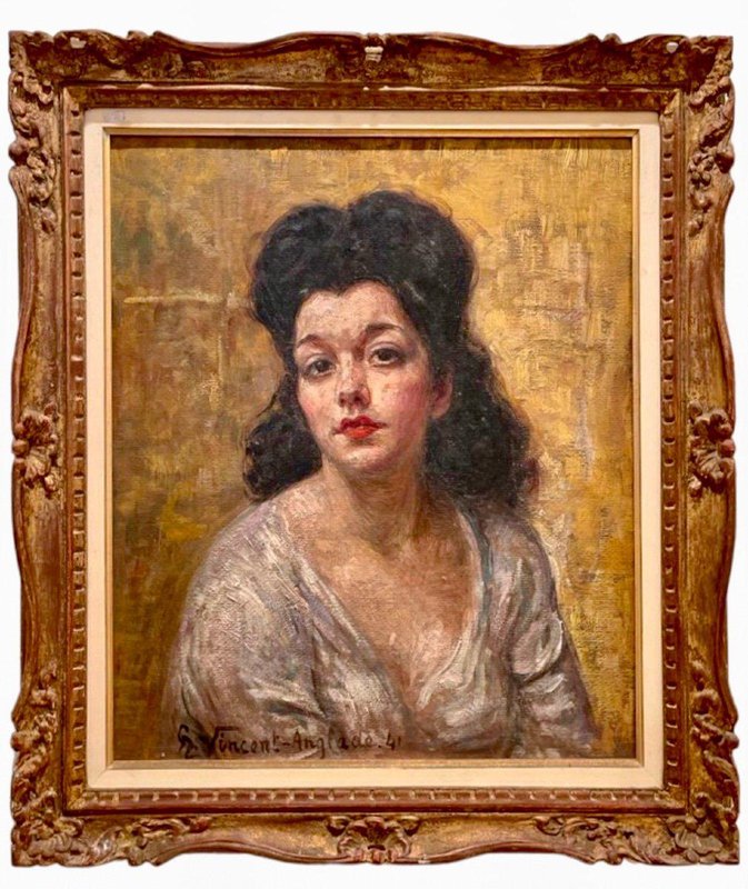 Henri Vincent Anglade, Spanish Woman Portrait, Oil on Panel for sale at ...