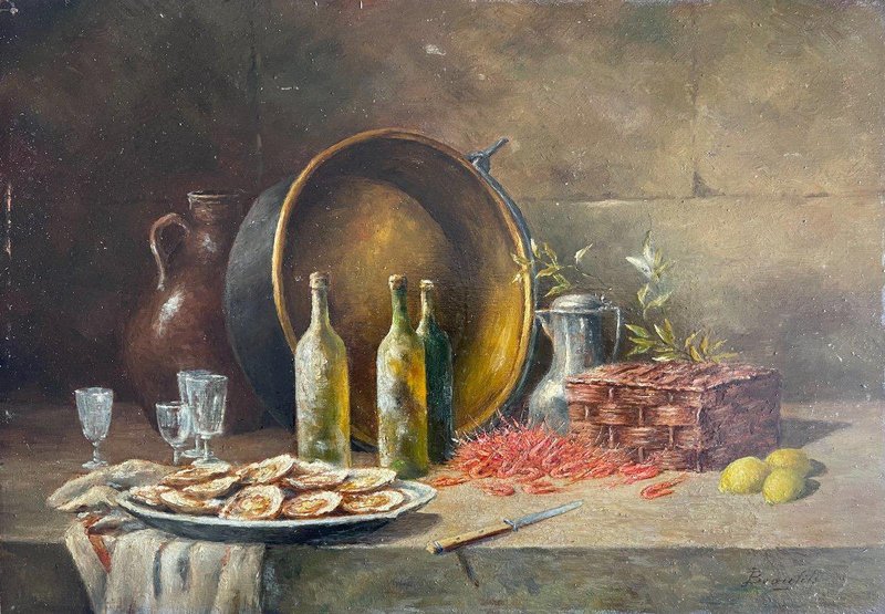 Beaufils, Crustaceans, Oil on Wood for sale at Pamono