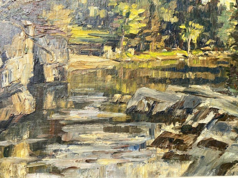 Michel Gérard Gilbert, Landscape and Mountain River, Watercolor for ...