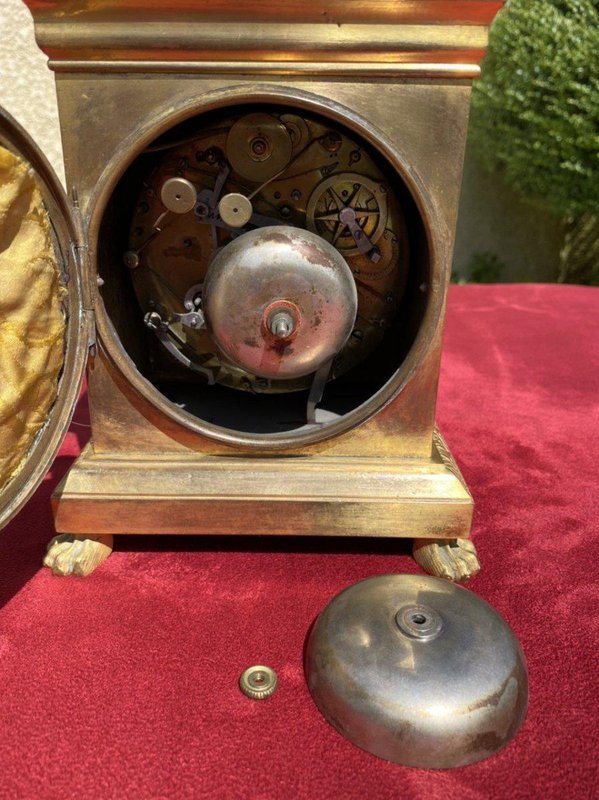 18th Century Louis XVI Gilt Bronze Carriage Clock for sale at Pamono