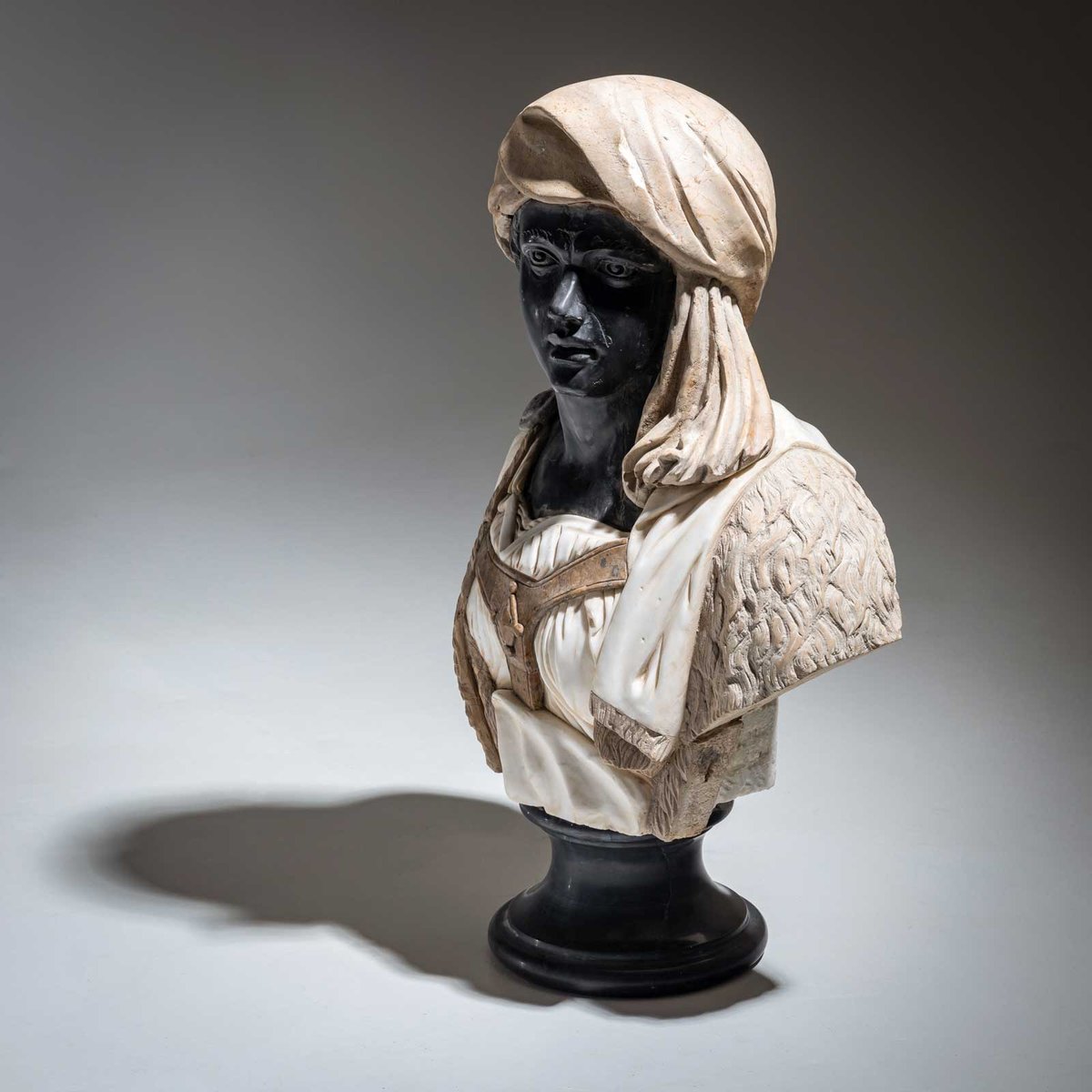 Bust of an African Man, 20th Century, Marble for sale at Pamono