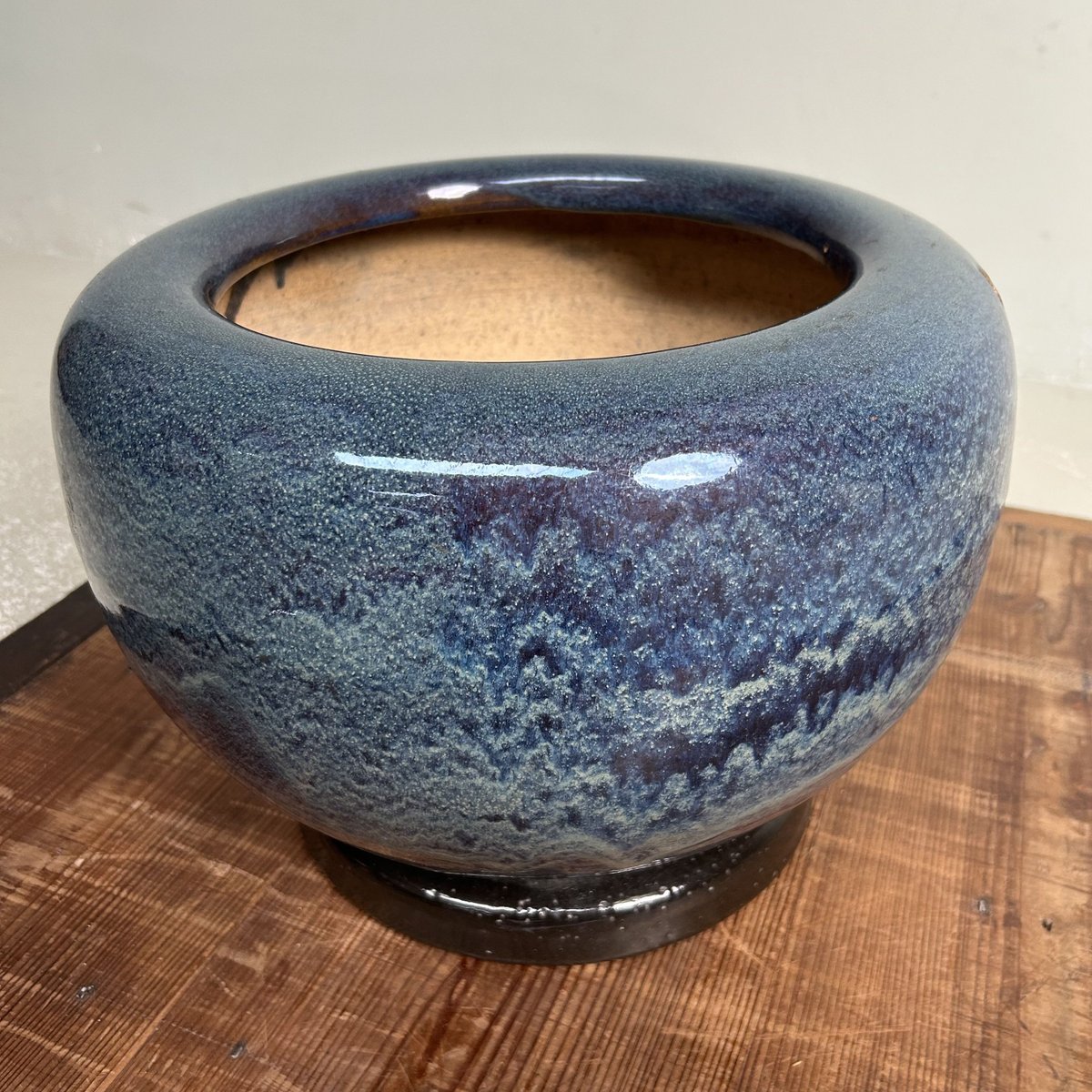 Japanese Glazed Ceramic Plant Stand, 1960s for sale at Pamono