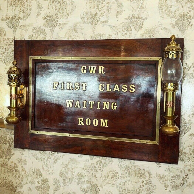 Railway Station First Class Waiting Room Panel in Mahogany for sale at ...