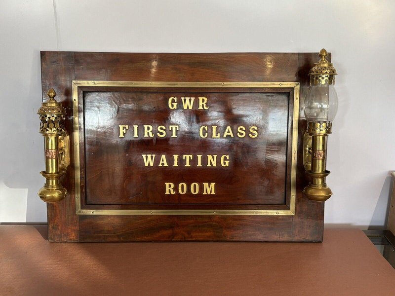 Railway Station First Class Waiting Room Panel in Mahogany for sale at ...