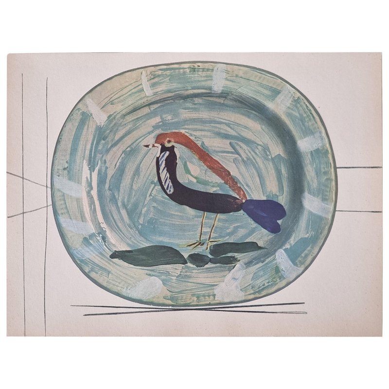 Print Depicting Pablo Picasso Vallauris Plate with Bird from Albert ...