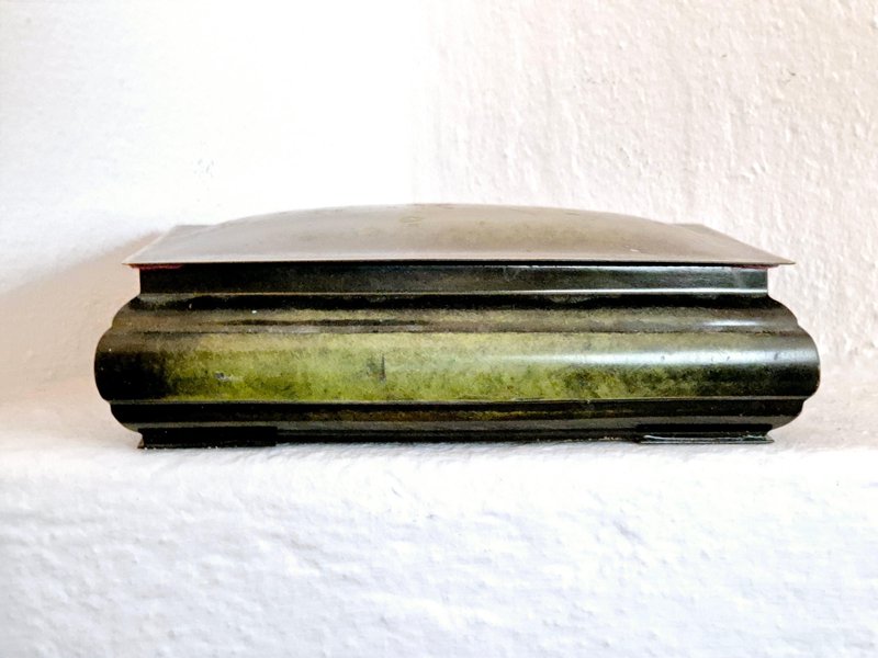 Swedish Grace Decorative Box in Bronze-Patinated Metal, Sweden, 1920s ...