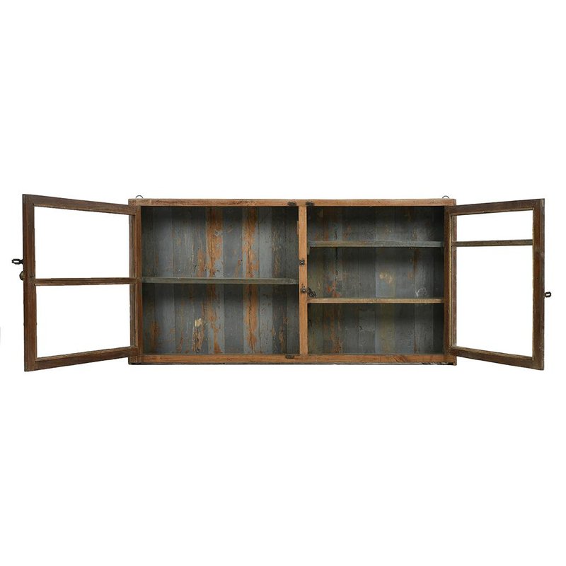 Wood Wall Display Case with Patinated Bottom for sale at Pamono