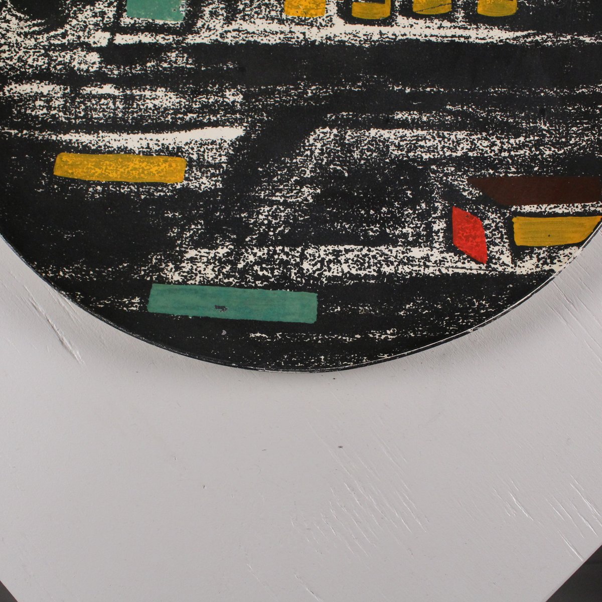 Victor Plate in Hand-Painted Metal, 1970s for sale at Pamono