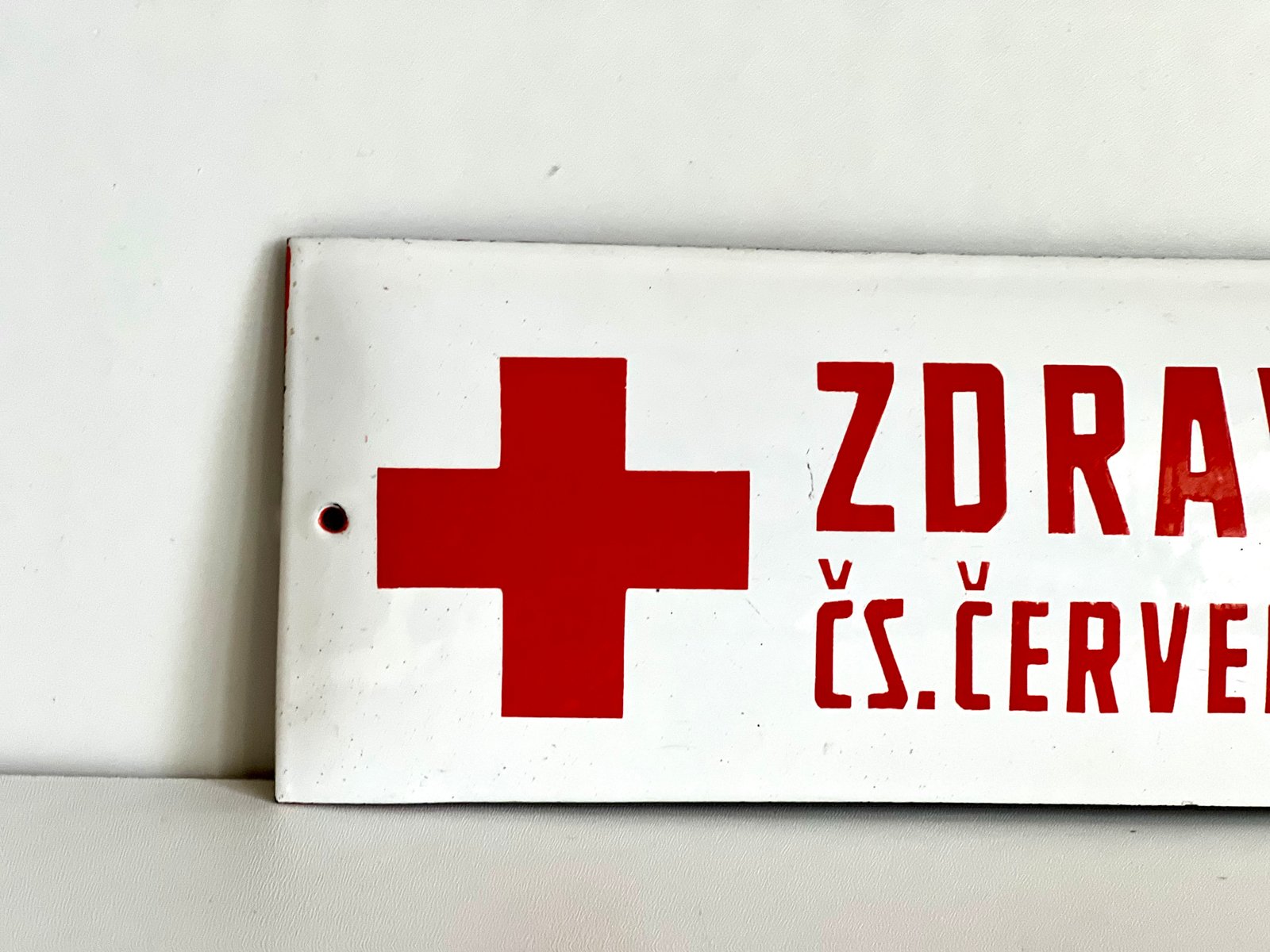 Metal Red Cross Sign, 1960s for sale at Pamono