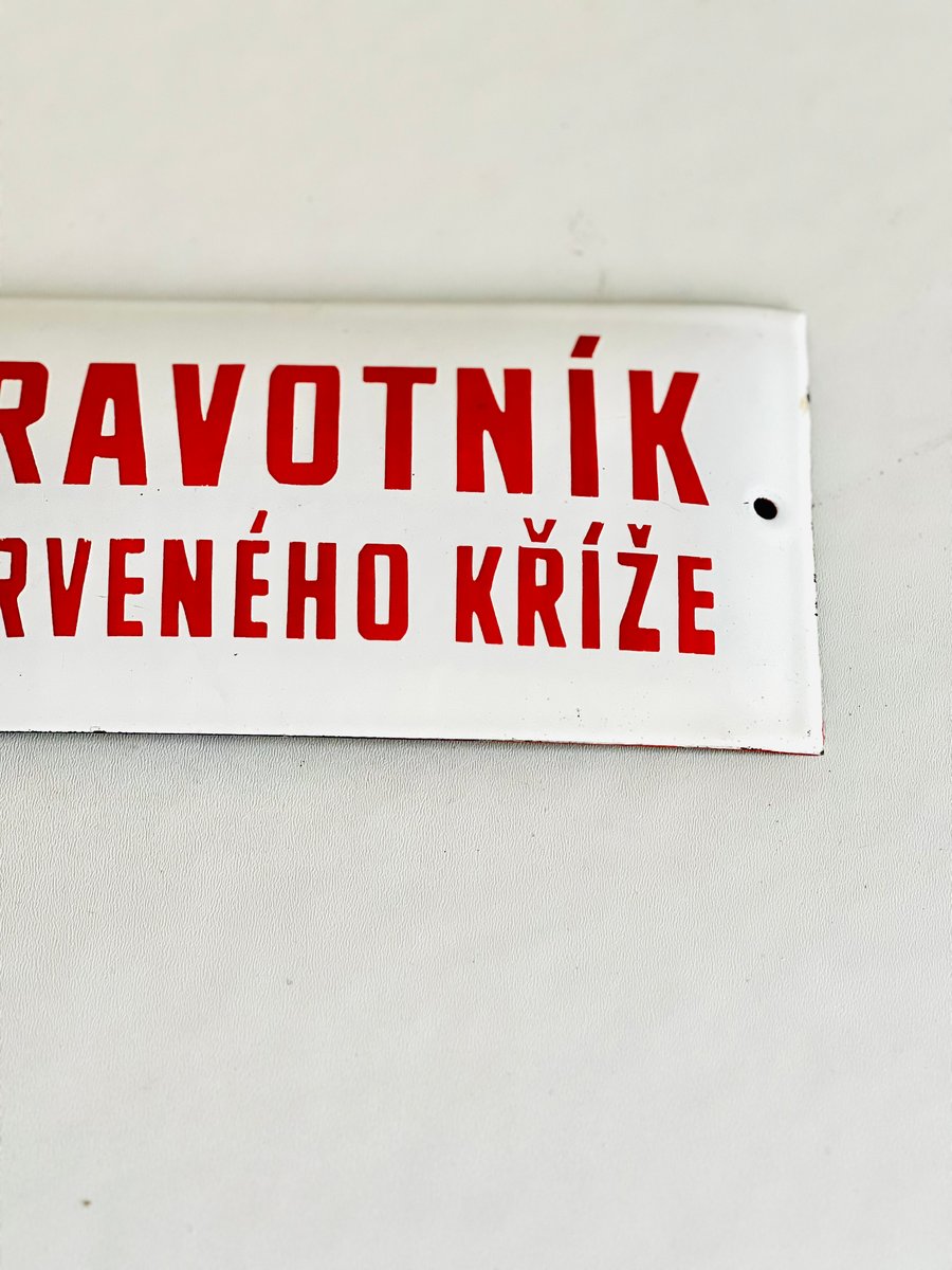 Metal Red Cross Sign, 1960s for sale at Pamono