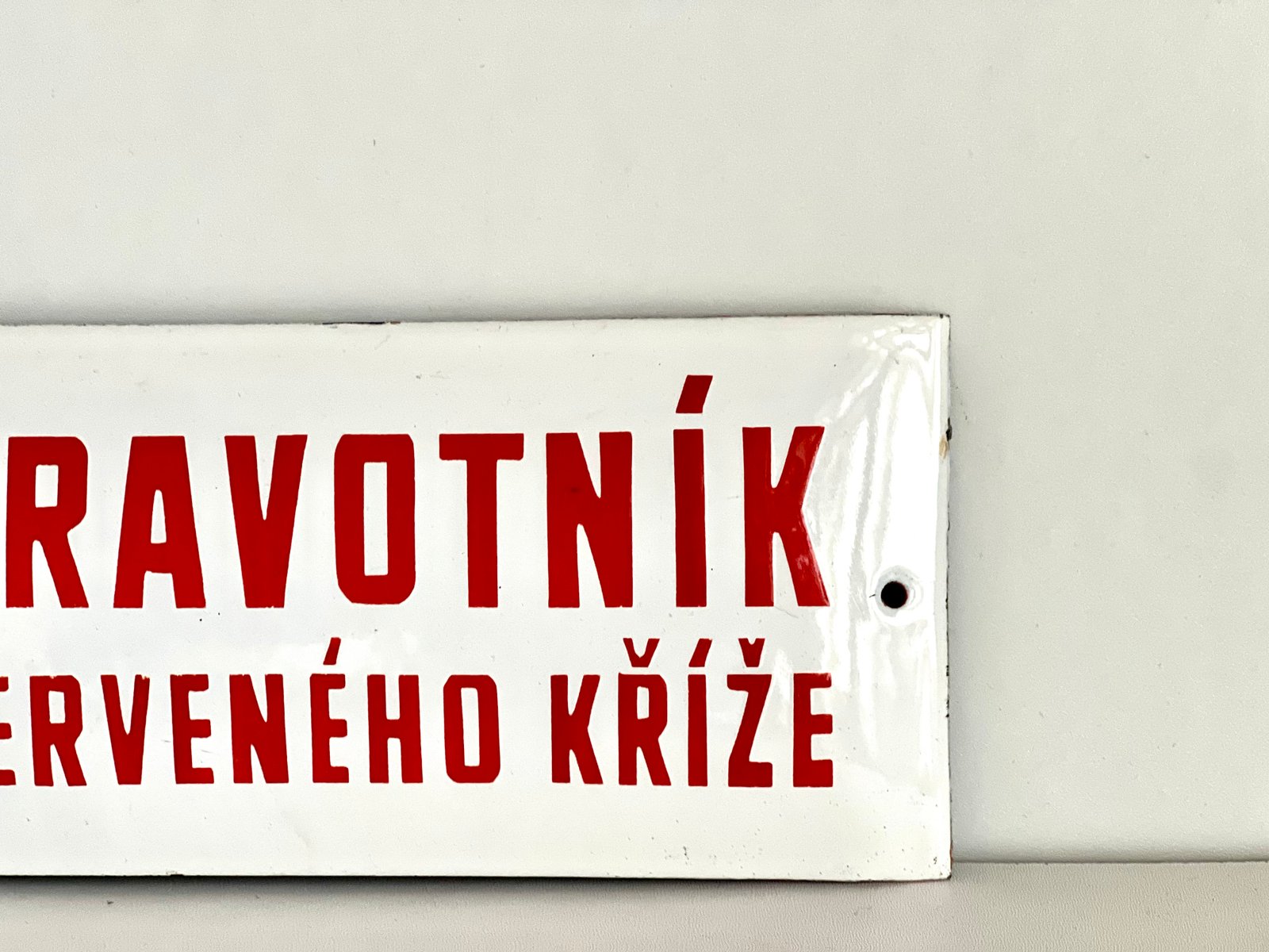 Metal Red Cross Sign, 1960s for sale at Pamono