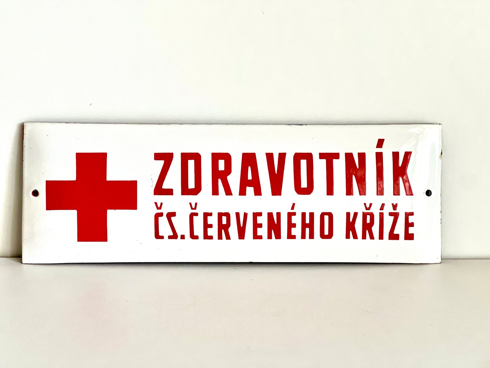 Metal Red Cross Sign, 1960s for sale at Pamono
