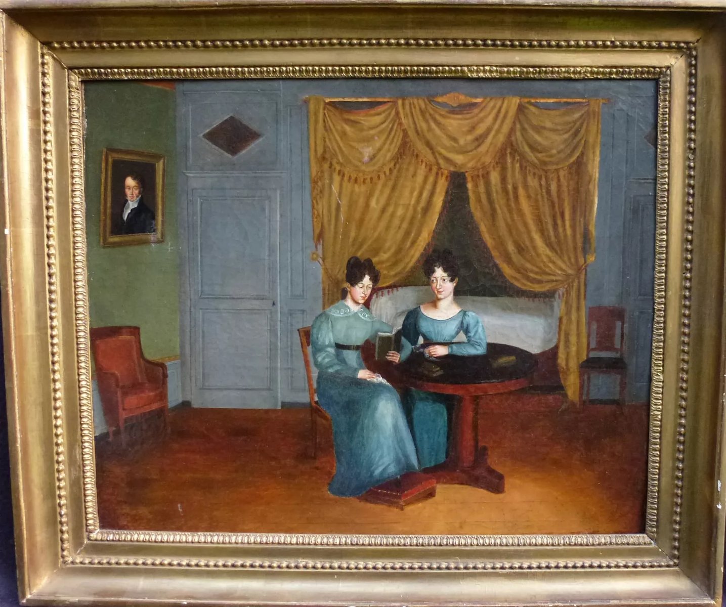 French School Artist, Scene in the Genre Style, 19th Century, Oil on Canvas for sale at Pamono