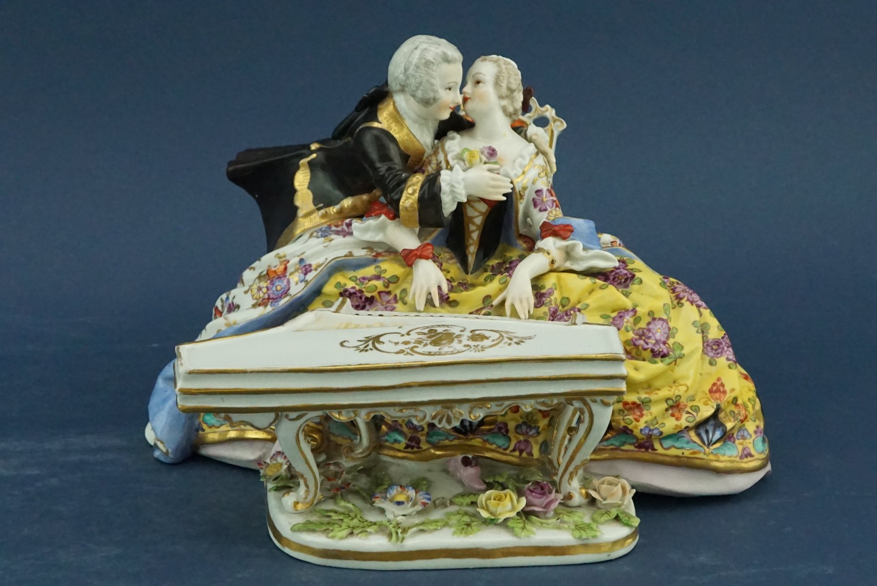Rococo Porcelain Sculpture Depicting a Lady and a Gentleman at the ...
