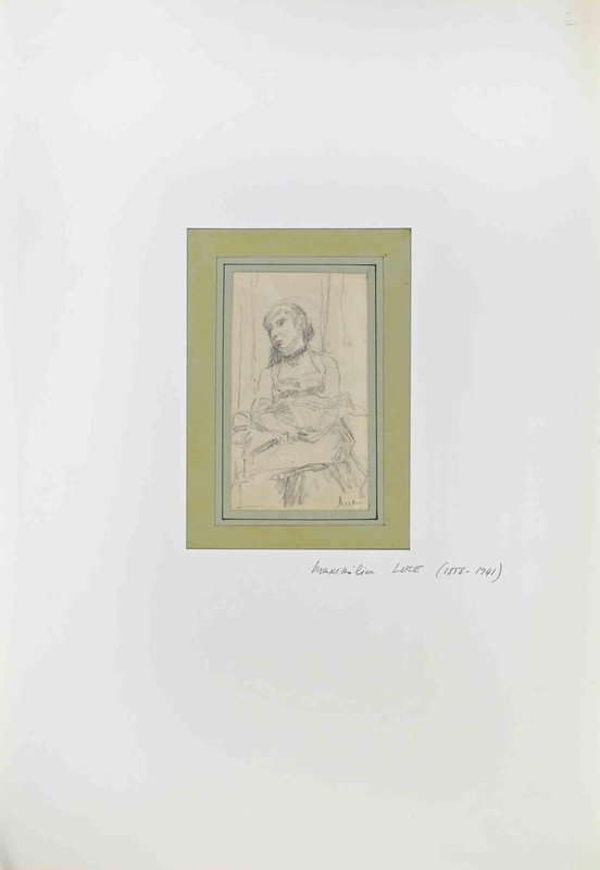 Maximilien Luce, Woman, Pencil Drawing, Early 20th Century for sale at ...