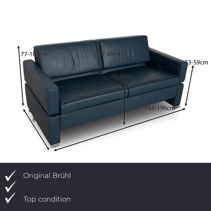 Tomo Leather Two-Seater Sofa from Brühl for sale at Pamono