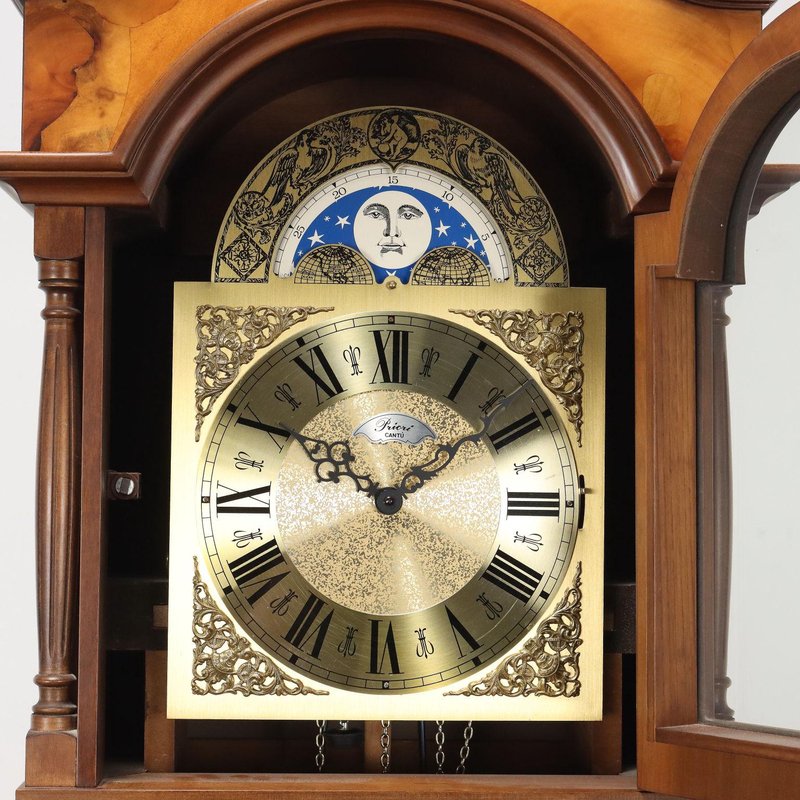 Antique Pendulum Clock in Walnut Veneer for sale at Pamono