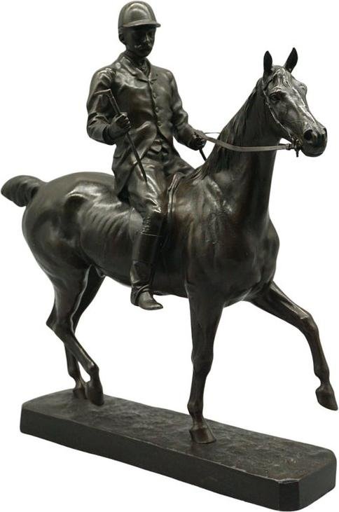 Walter Roche, Before the Hunt, Bronze Sculpture, 1881 for sale at Pamono