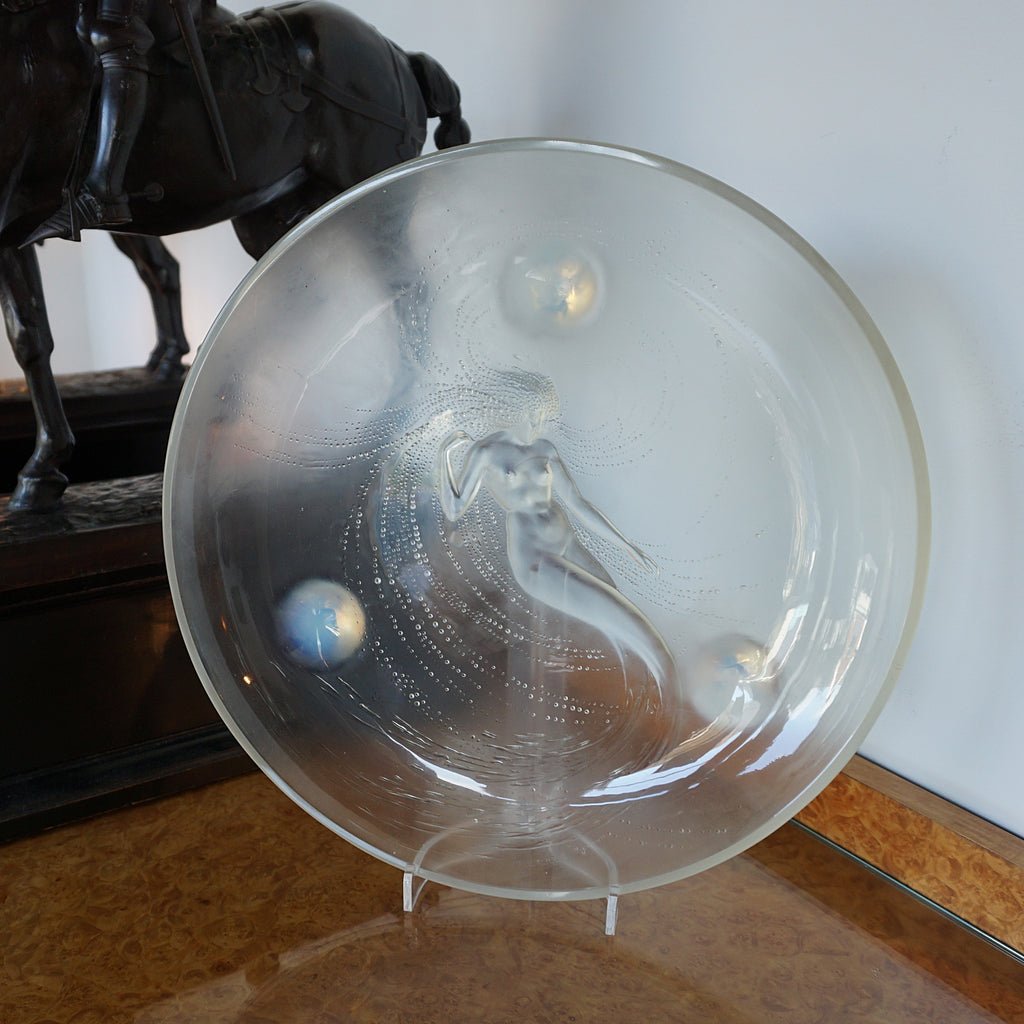 Art Deco Glass Charger by Rene Lalique, 1920s for sale at Pamono