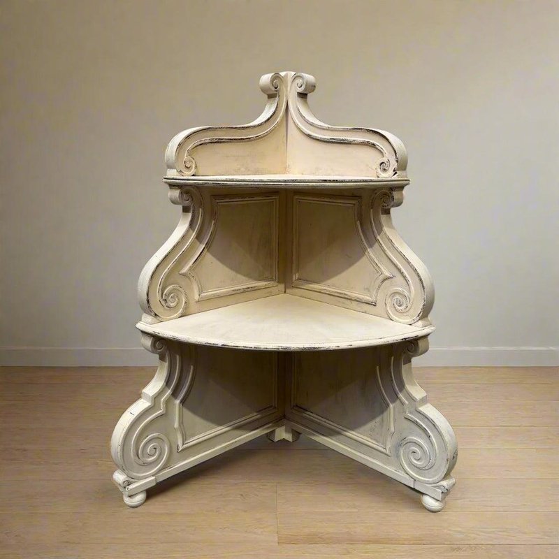 Antique Oak Corner Shelf, France, 19th Century for sale at Pamono