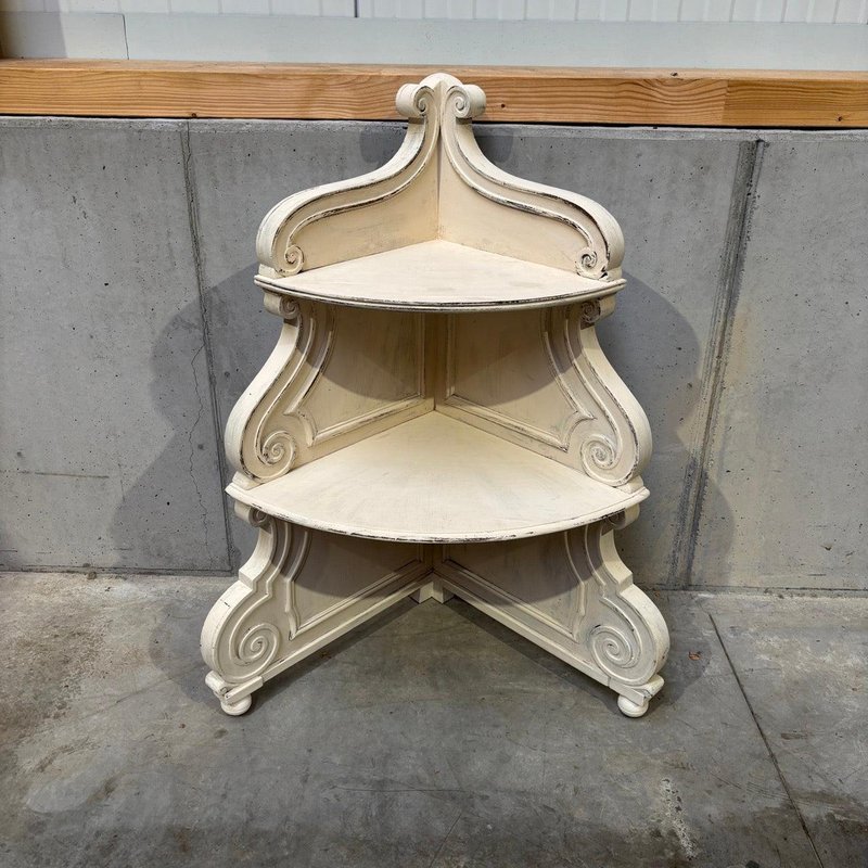 Antique Oak Corner Shelf, France, 19th Century for sale at Pamono