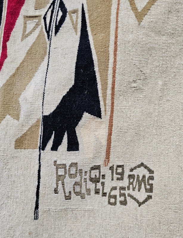 Large Mid-Century Modern Tapestry by Yugoslav Artist Mateja Rodiqi ...