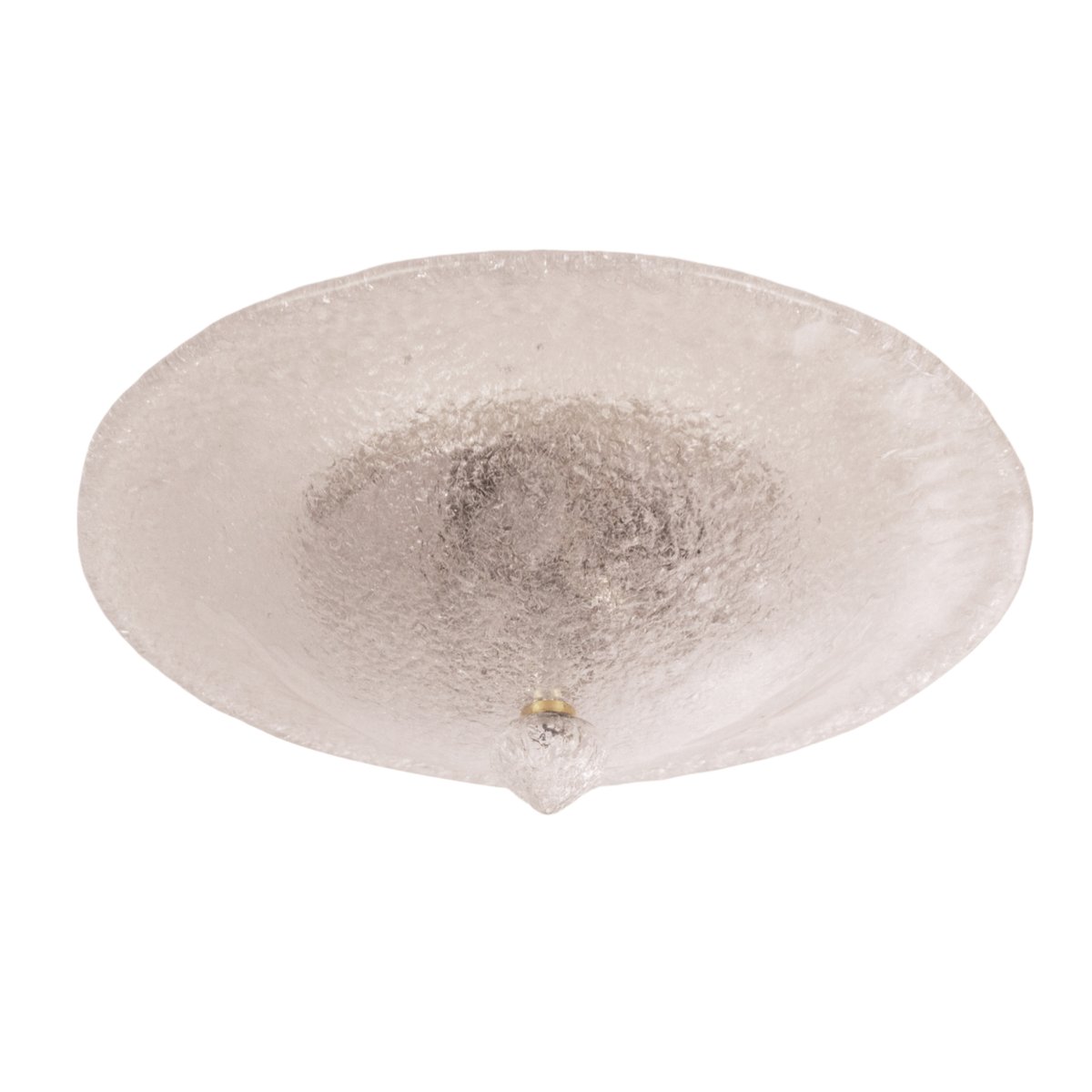 Large Ceiling Light with Clear Murano Glass with Grit, Italy, 1990s for ...